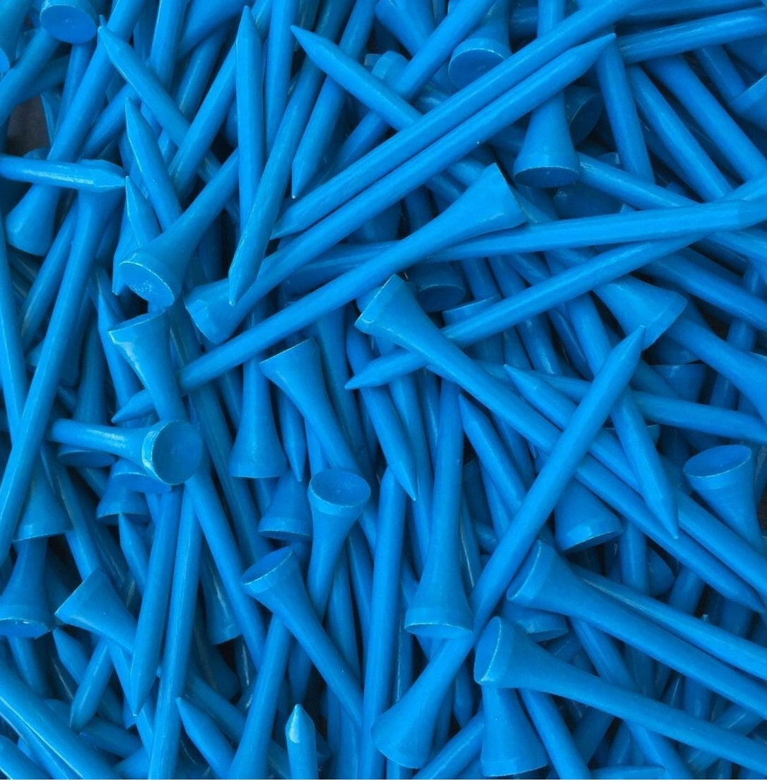 JL Golf Blue Wooden Golf Tees 70mm (2.75") Long