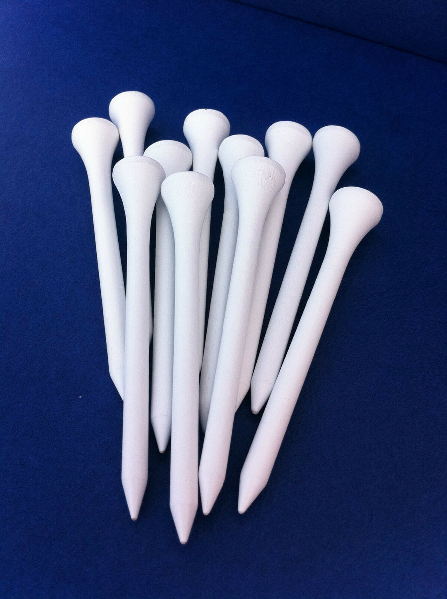 JL Golf White Wooden Golf Tees 70mm (2.75") Long
