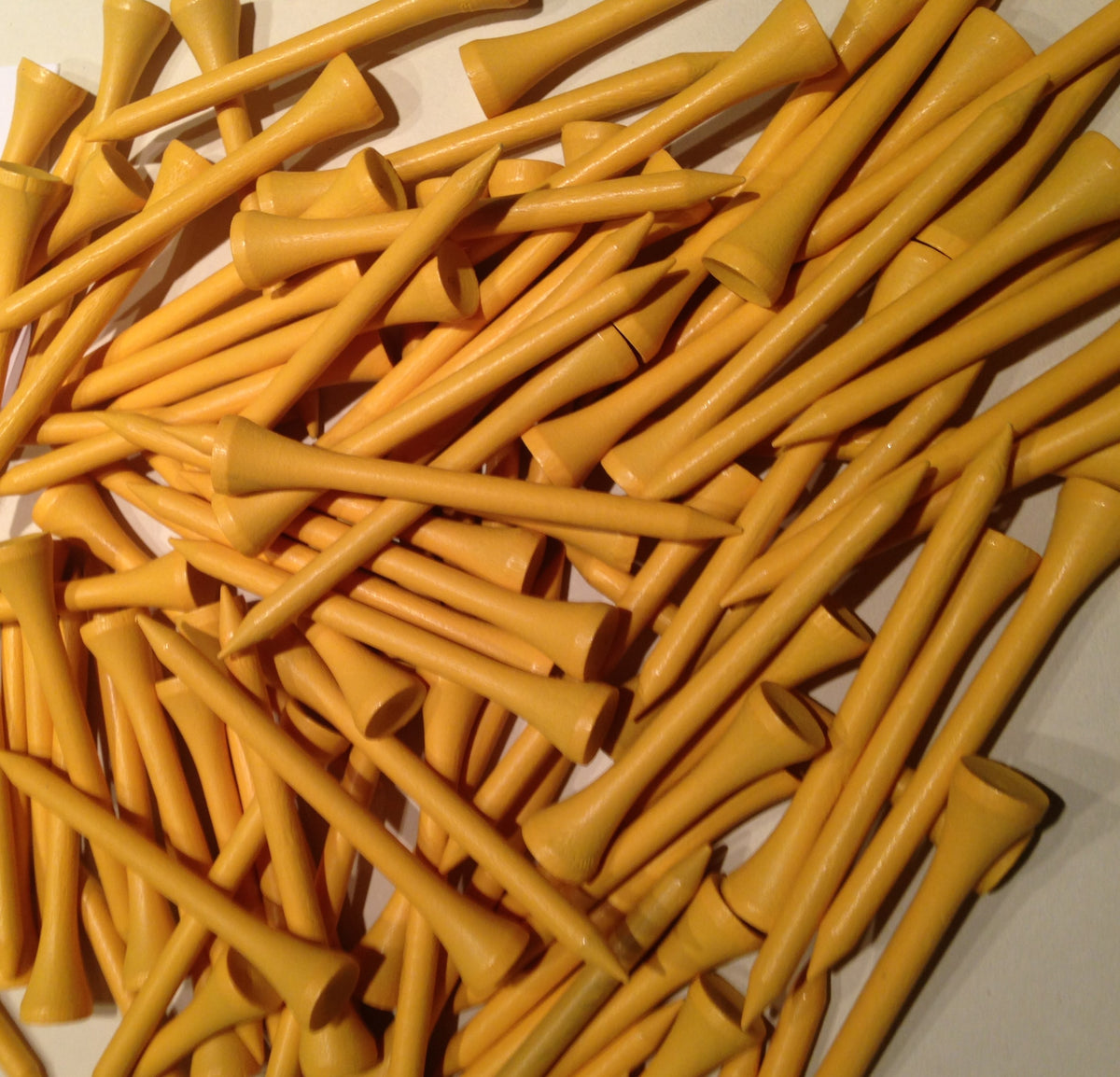 JL Golf Yellow Wooden Golf Tees 70mm (2.75") Long